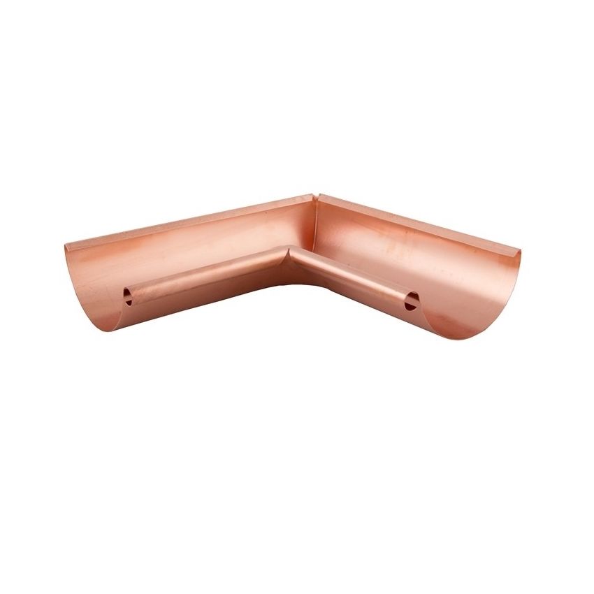 Copper Half Round Gutter Angle Internal 90 degrees