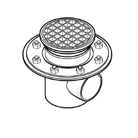 Harmer Stainless Steel Horizontal Two-Part Compact Drain with Circular ...