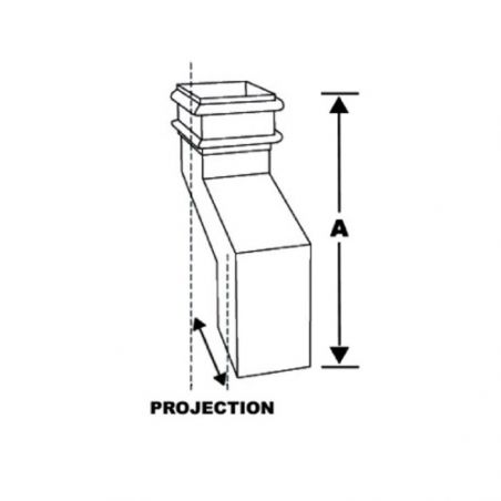 Hargreaves Premier Square cast Iron Downpipe Plinth Offset 135 degrees ...