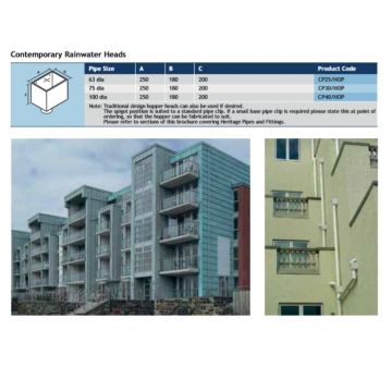 Alumasc Flushjoint Circular Extruded Aluminium Rectangular Hopper