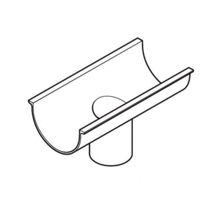 Alumasc AX Beaded Half Round Extruded Aluminium Running Outlet