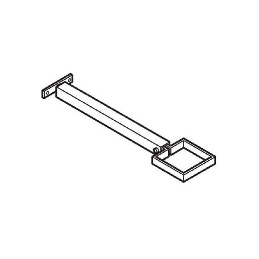 Alumasc Flushjoint Rectangular Extruded Aluminium Extended Base Pipe Clip