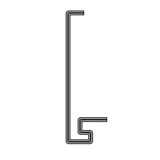 Skyline Aluminium Fascia Profile 6 Bends x 3 metre length
