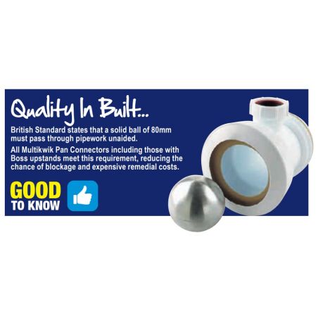 Multikwik 90 Degree Bend - Tall WC Connector (MKB3190)