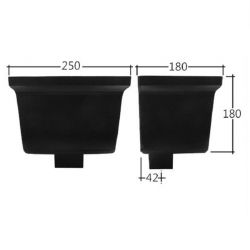 Alutec Flushfit Square & Rectangular Aluminium Downpipe x 3m (RJ313H/RJ113H/RJ413H)