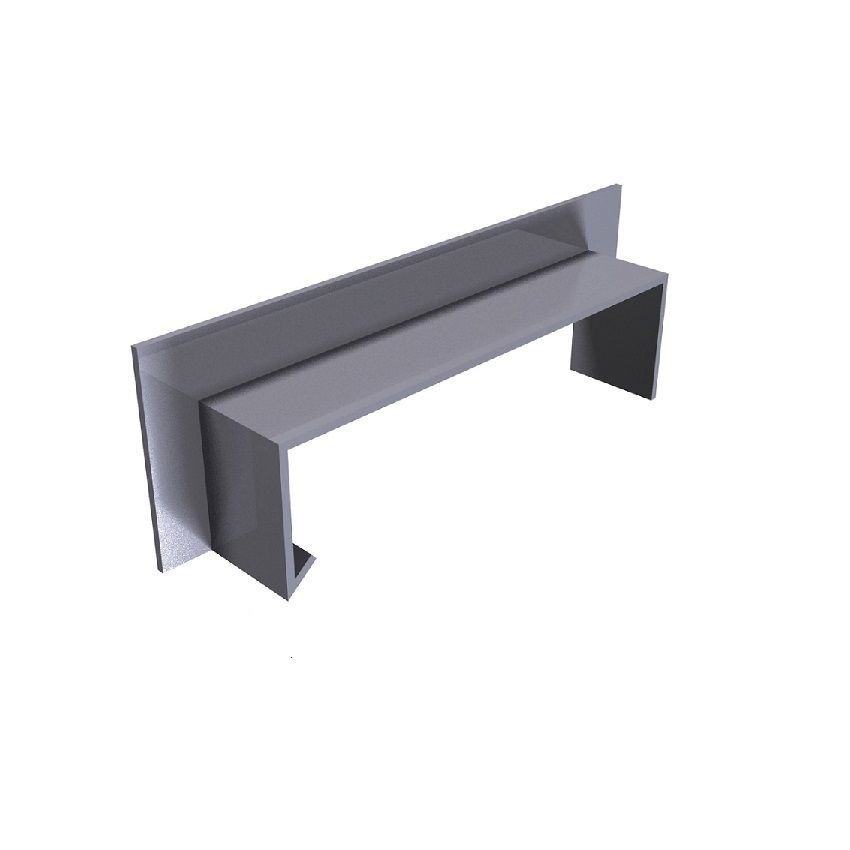 Evoke Aluminium Coping Stop End Upstand Left Hand