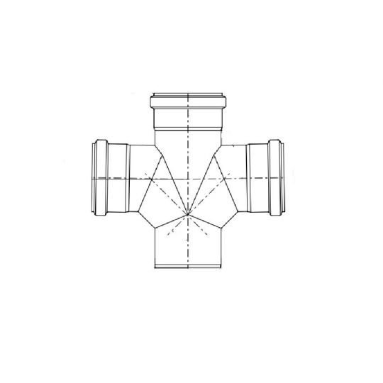 ACO Stainless Steel Socketed 89 Degree Double Swept Pipe Branch with ...