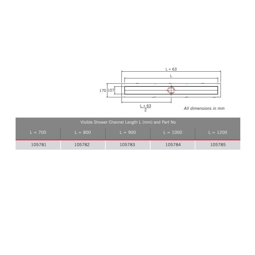 ACO Stainless Steel Shower Channel System (Flexible Sheet Floor)