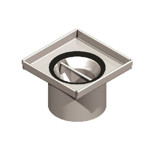 ACO Hygienic Stainless Steel EG150 2 Part Gully System - Fixed Height Vertical Outlet