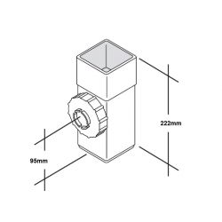 65mm Square Downpipe