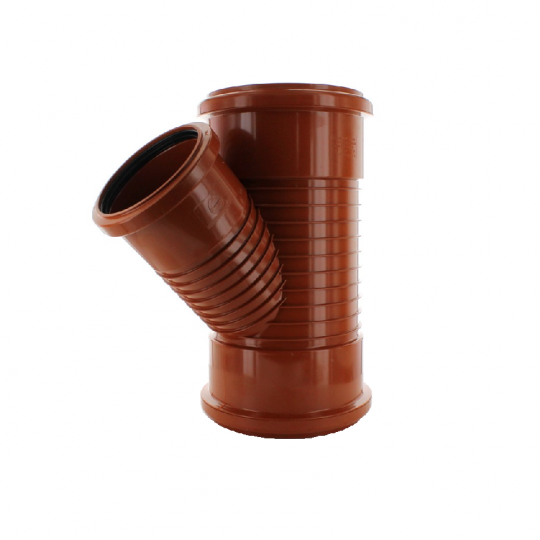 Marley Underground Solid Wall 45 Degree All Socket Unequal Branch