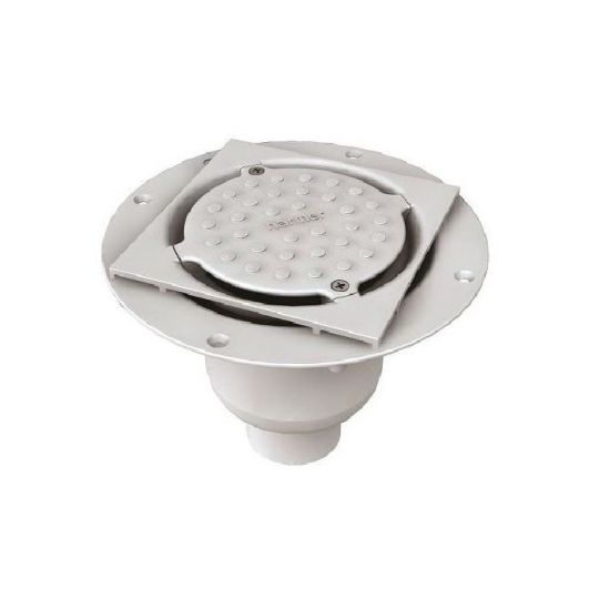 Harmer Aluminium Vertical Shower Drain in White For Tiled Flooring
