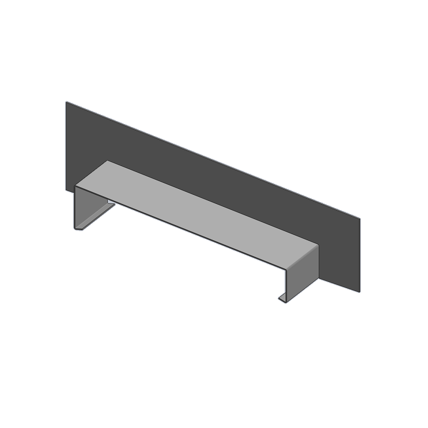 Skyline Aluminium Sloping Coping Left Hand Stop End Upstand