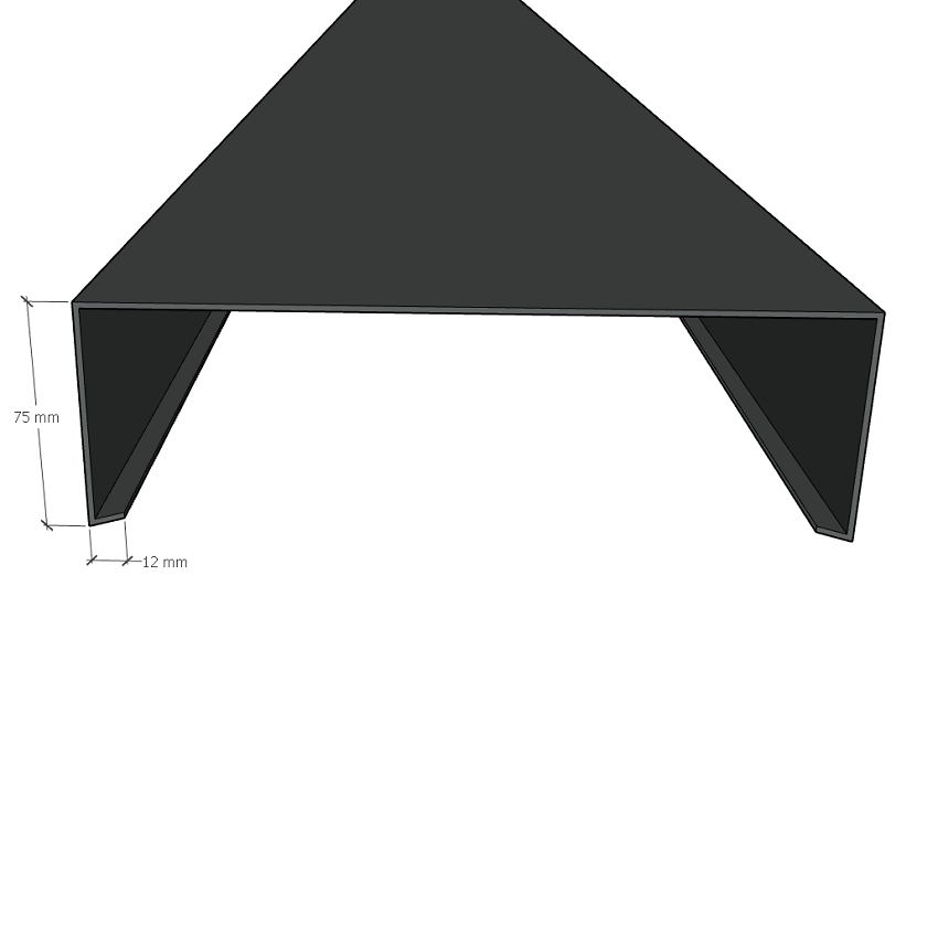 Aluminium Secret Fix Coping 1 Metre Length