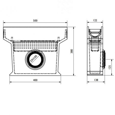 FILCOTEN Self Channel Sump Unit Including Grate