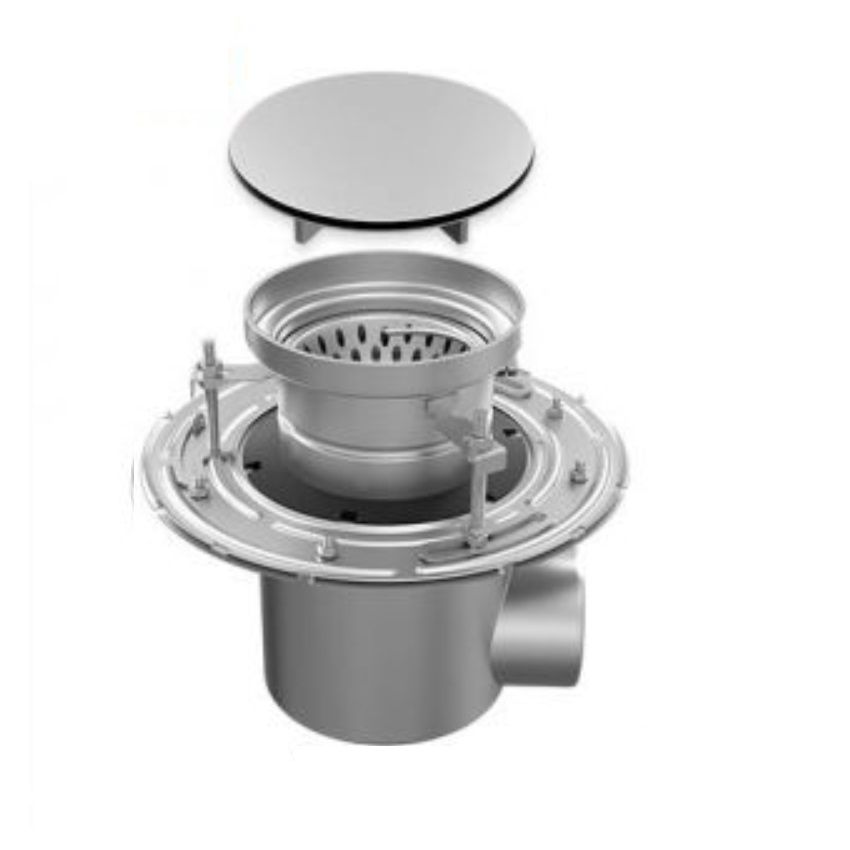 Harmer Stainless Steel Horizontal Two-Part Compact Drain with Circular ...