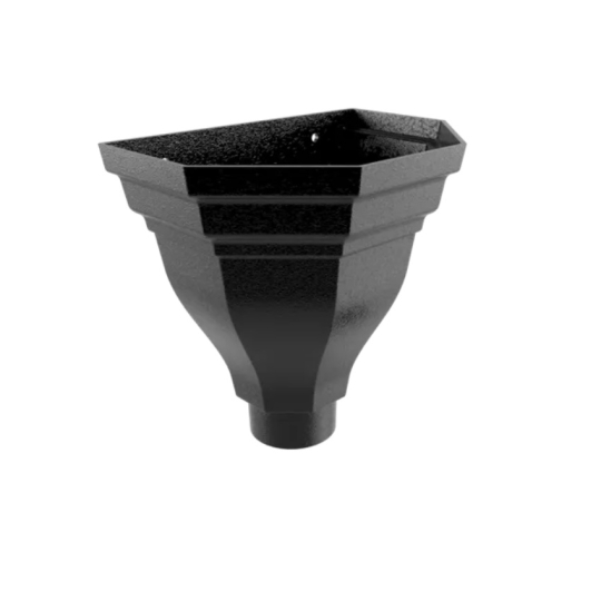 Cast Aluminium Small Flat Back Rainwater Hopper Head